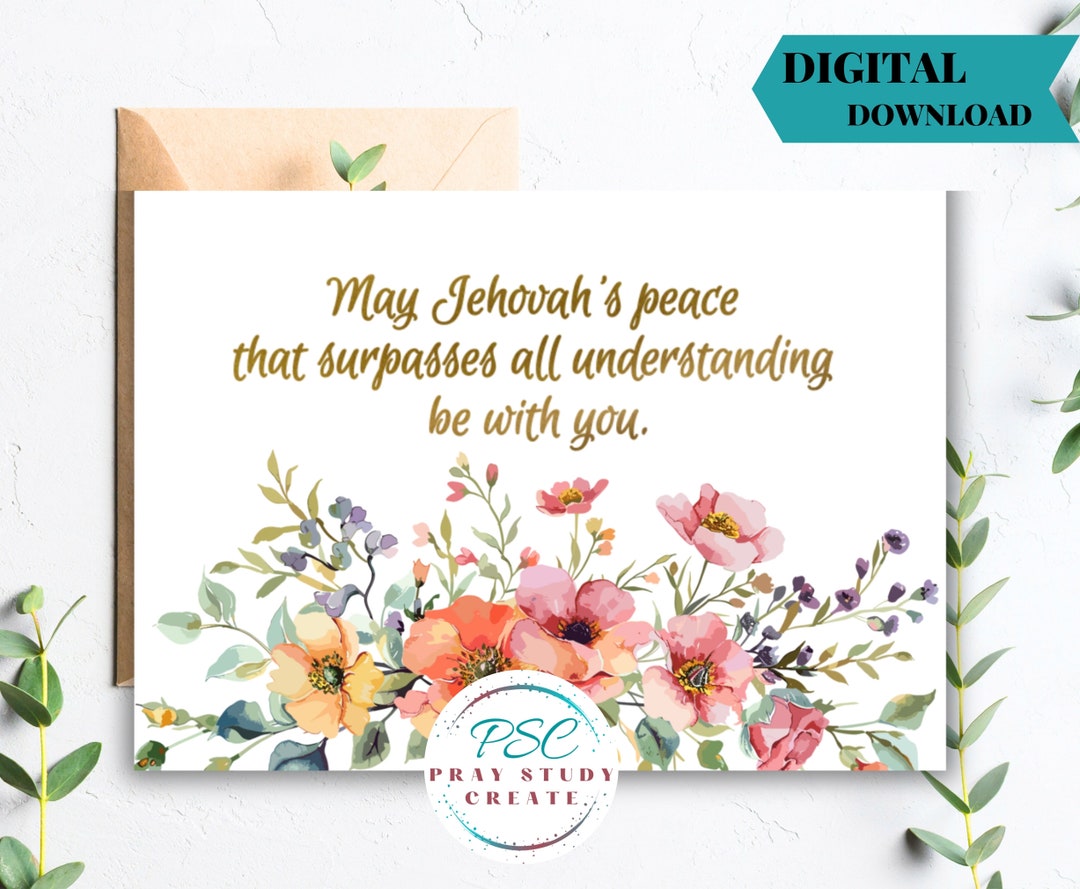 JW Sympathy Card, Printable Jehovah's Witness Greeting Card, JW ...