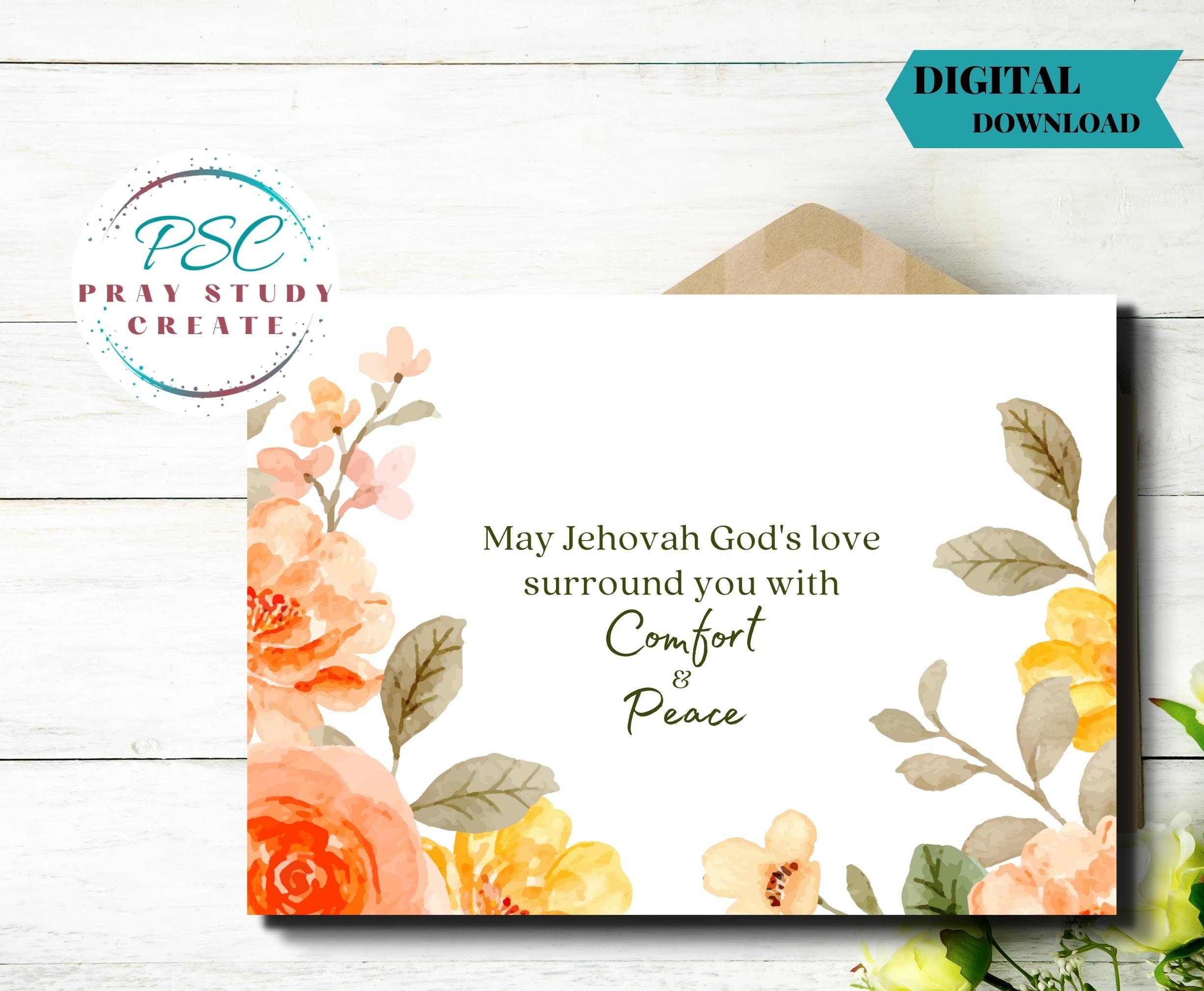 JW Sympathy Card, Printable Jehovah's Witness Greeting Card, JW ...