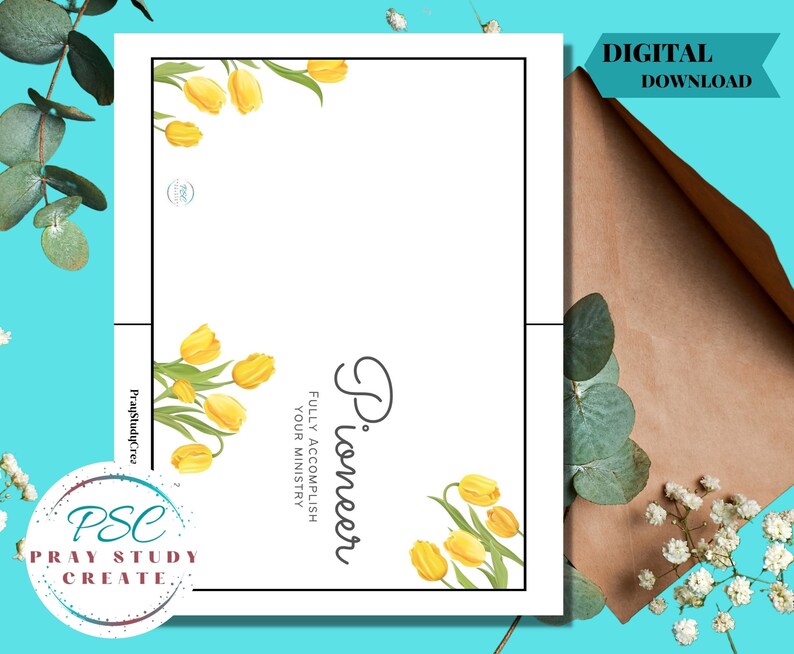 Printable Jehovah's Witness Pioneer Gift Card JW Pioneer Card Digital ...