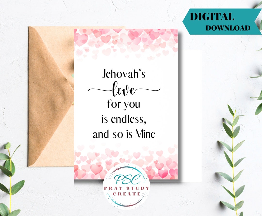 Printable Jehovah's Witness JW Greeting Card Instant Download 5x7 Blank ...
