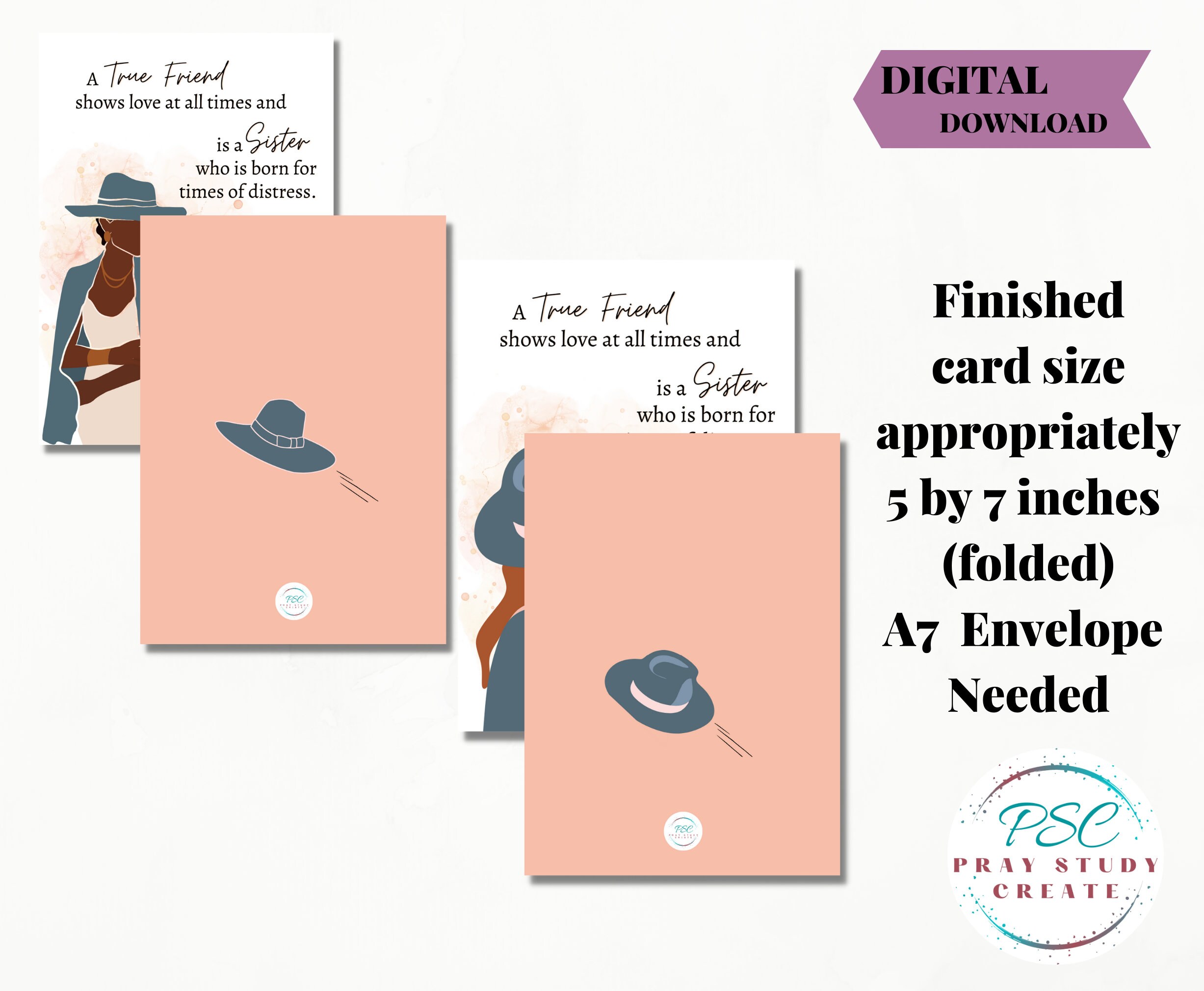 Printable Jehovah's Witness Friendship Gift Card| JW Card Download| 5x7 ...