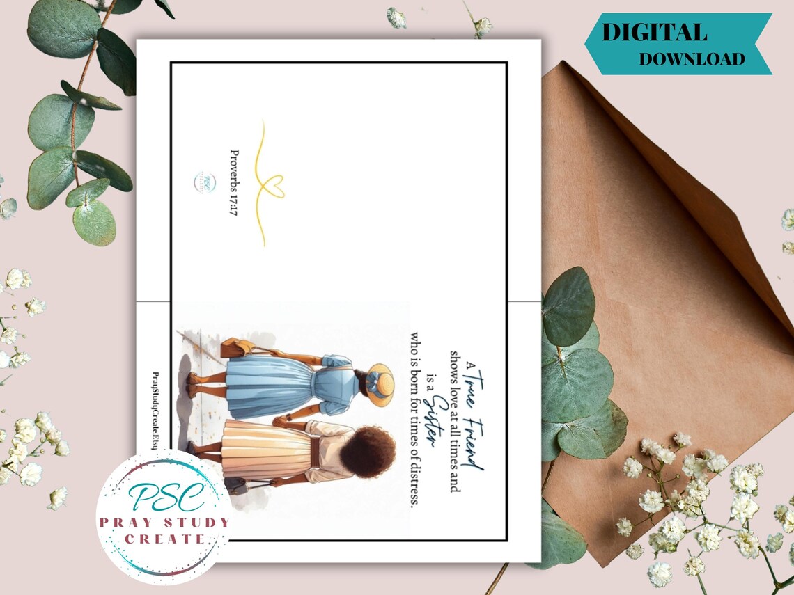Printable Jehovah's Witness Friendship Gift Card| JW Card Download| 5x7 ...