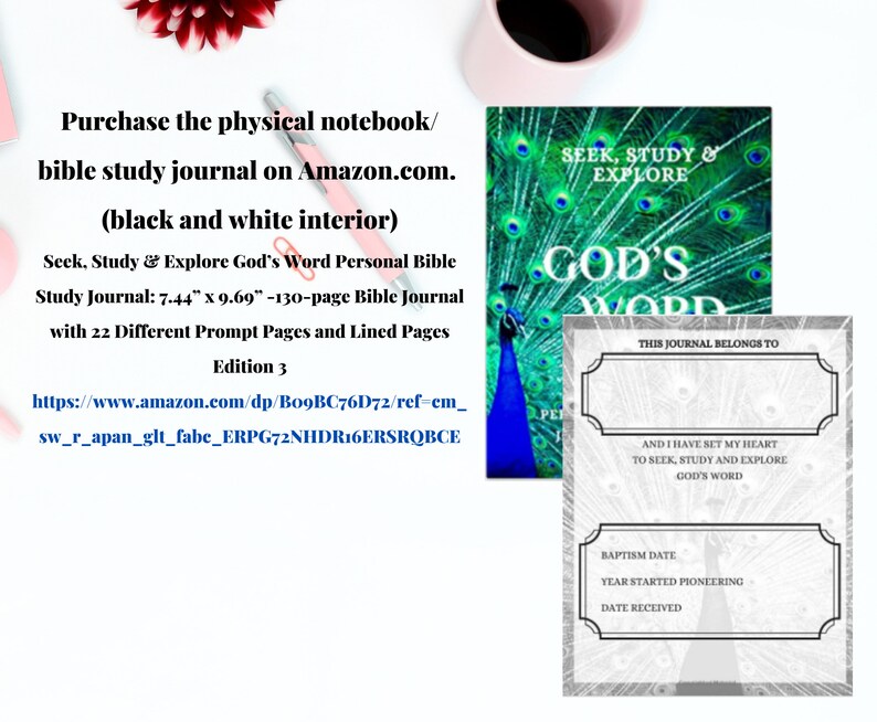 Printable Jehovah's Witness Personal Study Worksheet JW Bible Study ...