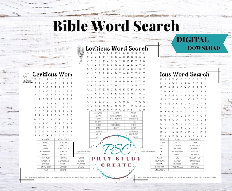 JW Game Word Search -leviticus, Jehovah's Witness Game for Kids, JW ...