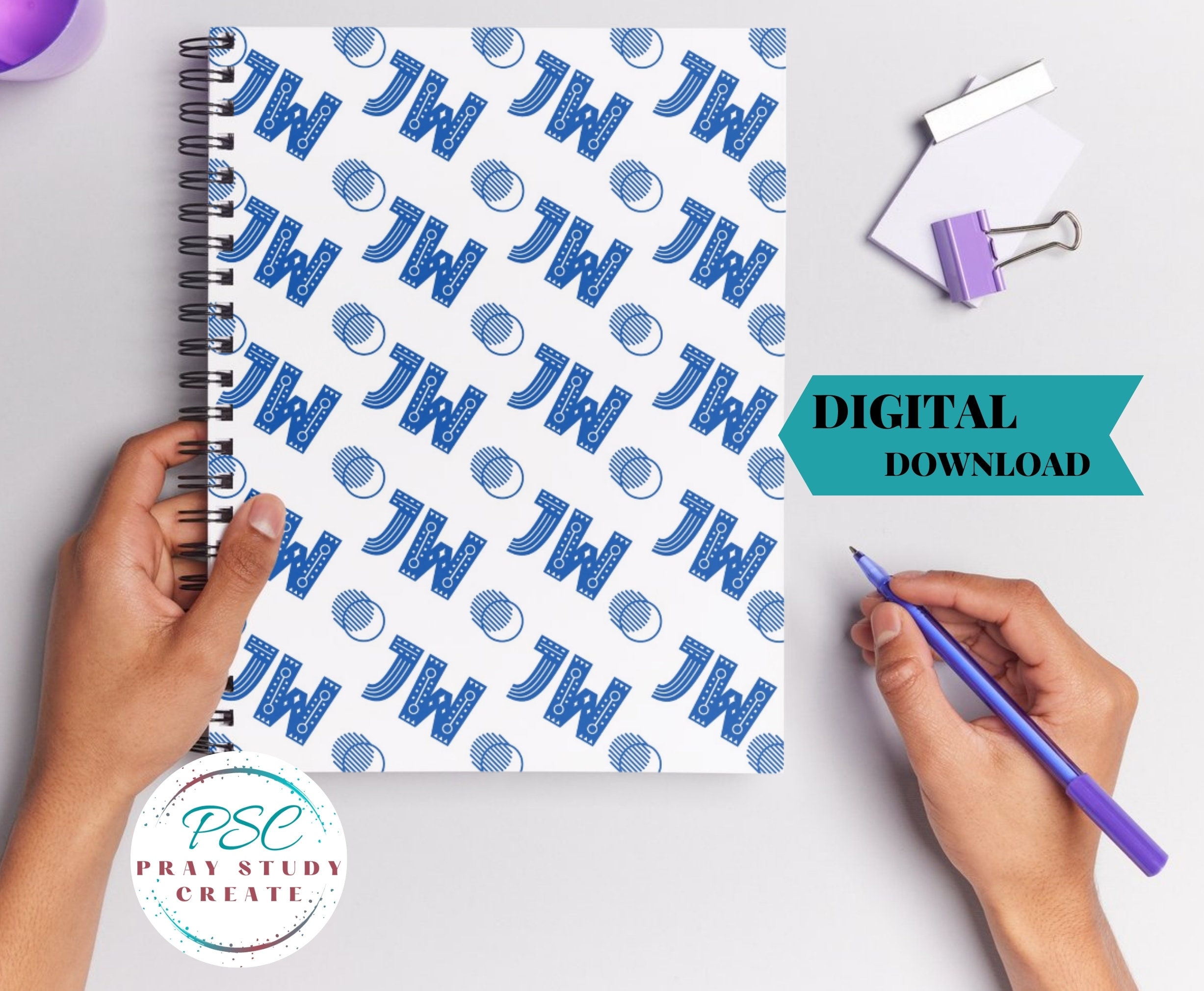 Printable Jehovah's Witness Scrapbook Paper, 6 Digital Journal Pages ...