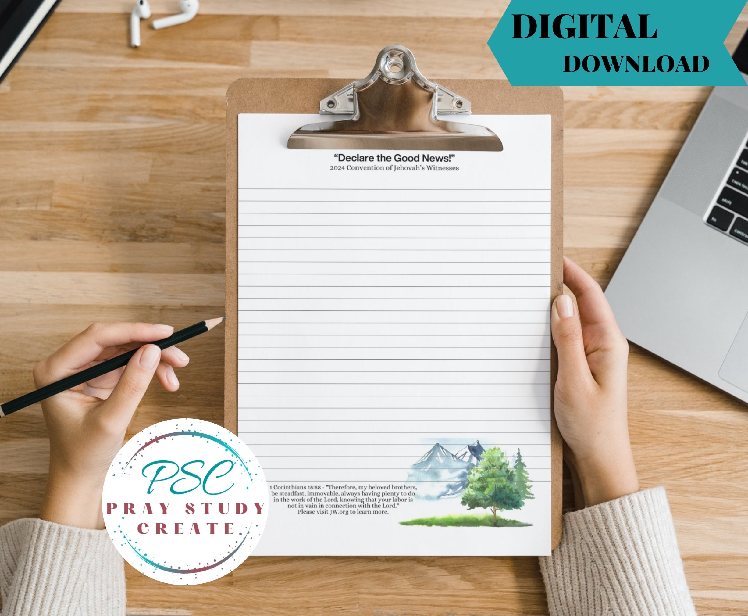 Printable Jehovah's Witness Letter Writing Paper-15 Pgs. JW Stationery ...