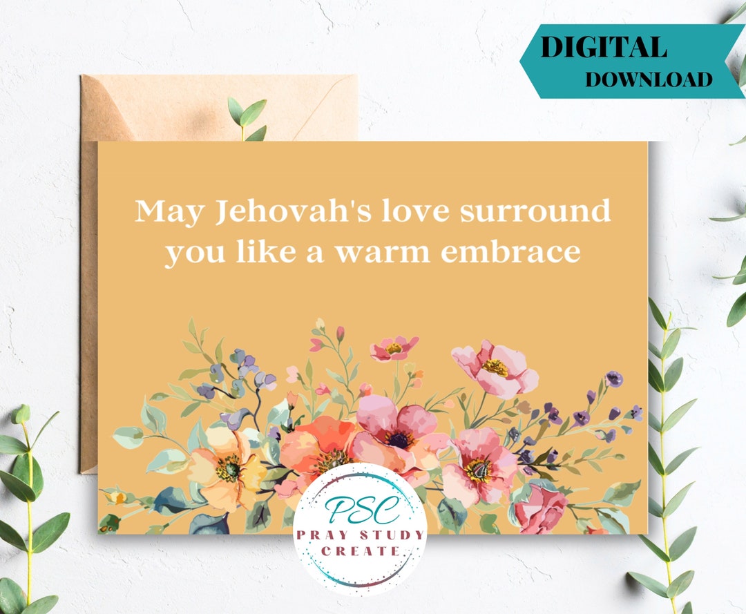 JW Sympathy Card, Printable Jehovah's Witness Greeting Card, JW ...