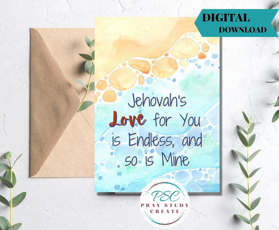 Printable Jehovah's Witness JW Greeting Card| Instant Download| 5x7 ...