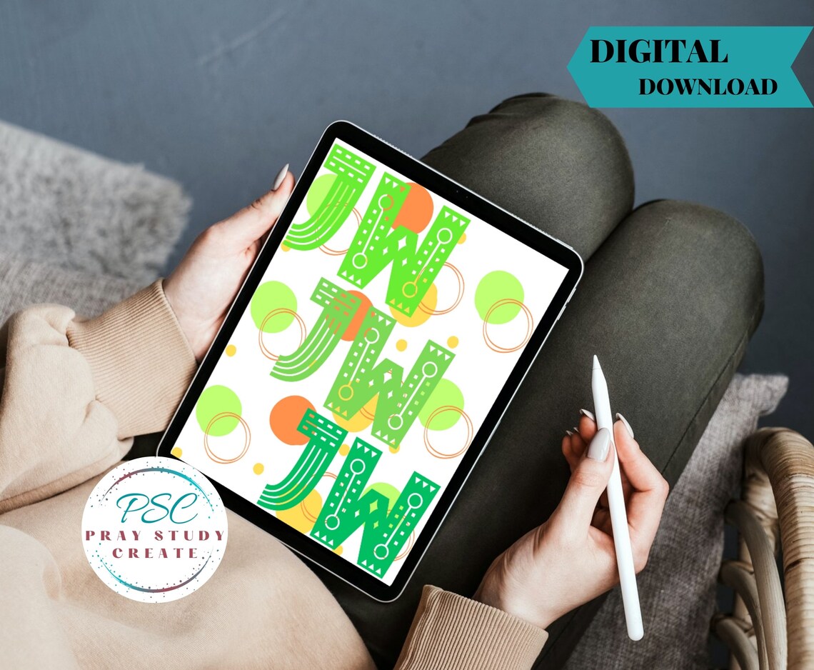 Printable Jehovah's Witness Scrapbook Paper, 6 Digital Journal Pages ...