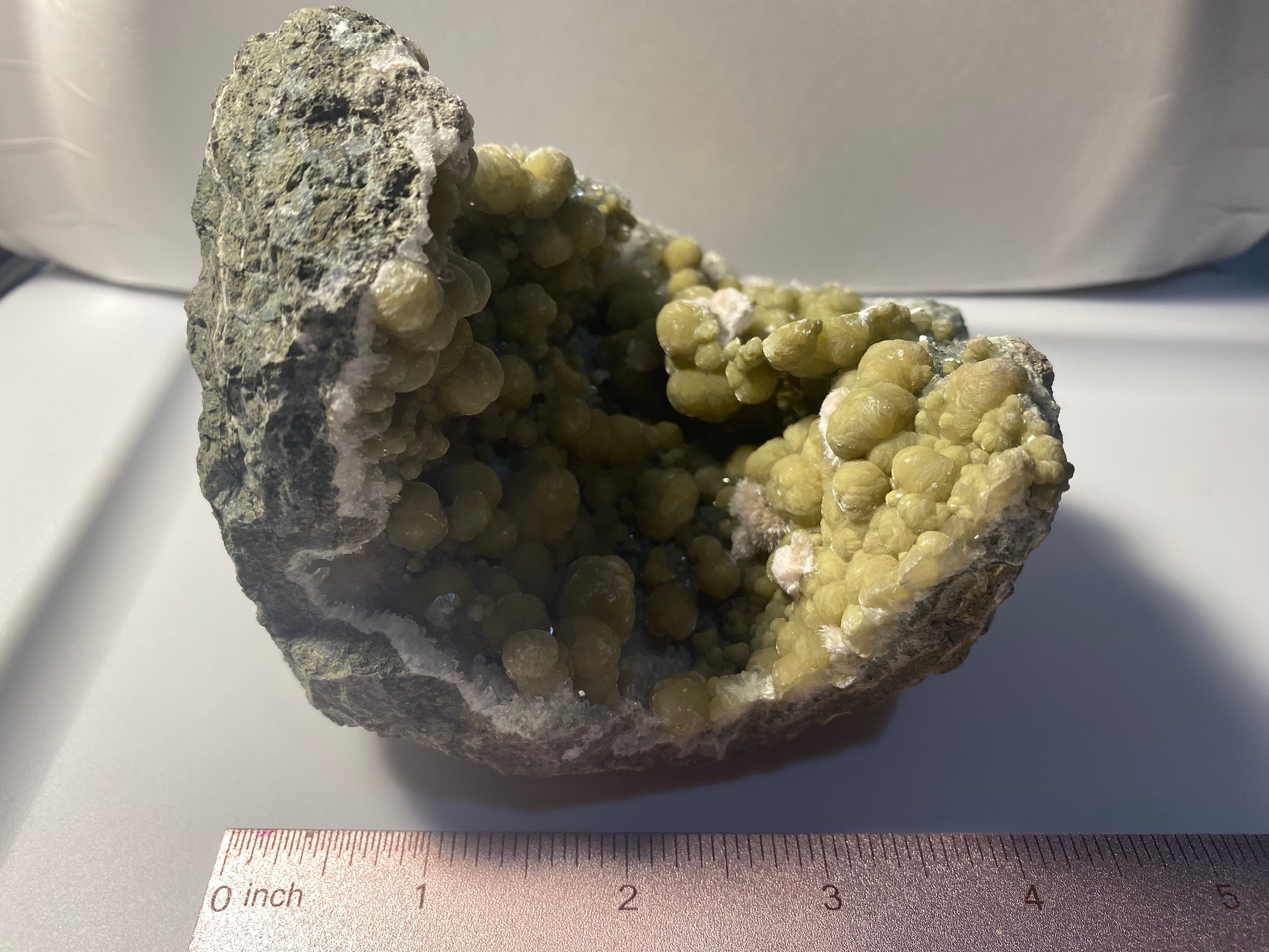 RARE Green Gyrolite Geode With Okenite Crystals - Etsy