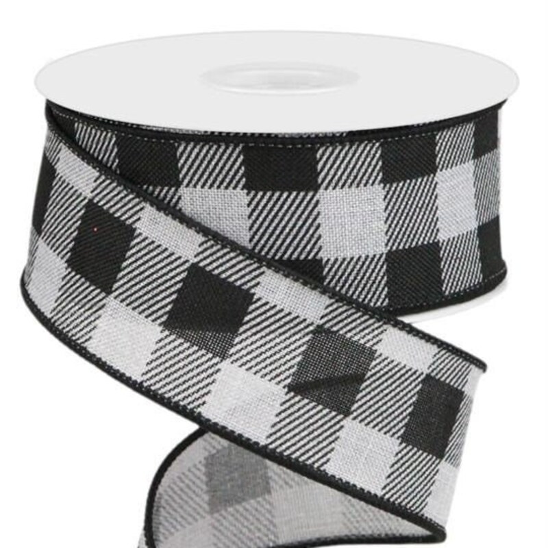 Gray Plaid Ribbon - Etsy