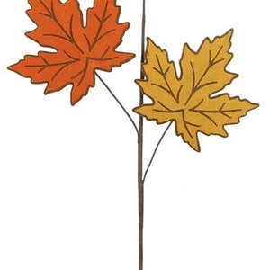 Fall MAPLE LEAF SPRAY 30.75"l Felt, Thanksgiving Spray, Fall Harvest ...
