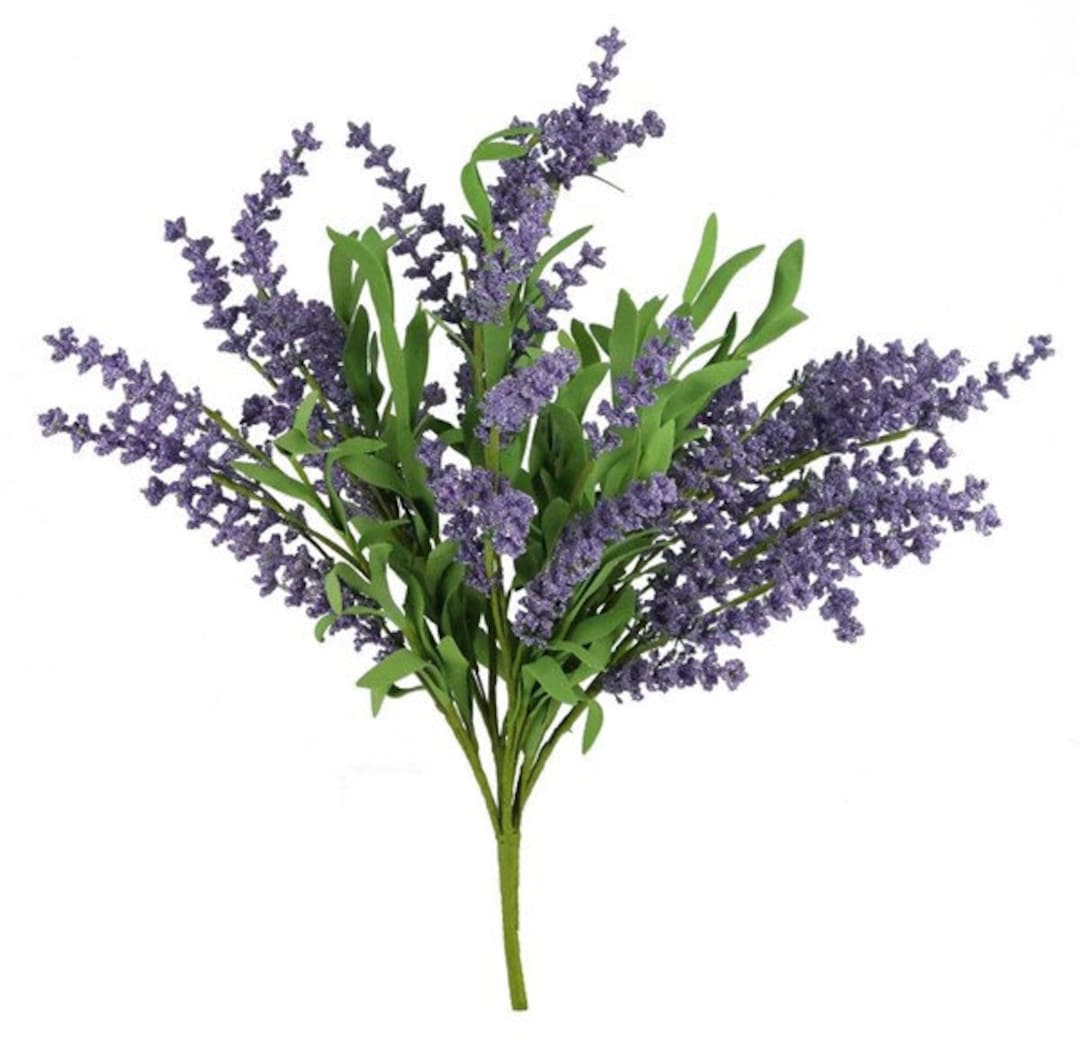 17" Mini Bead Lavender Bush, Lavender Flowers, Wreath Flowers, Greenery ...