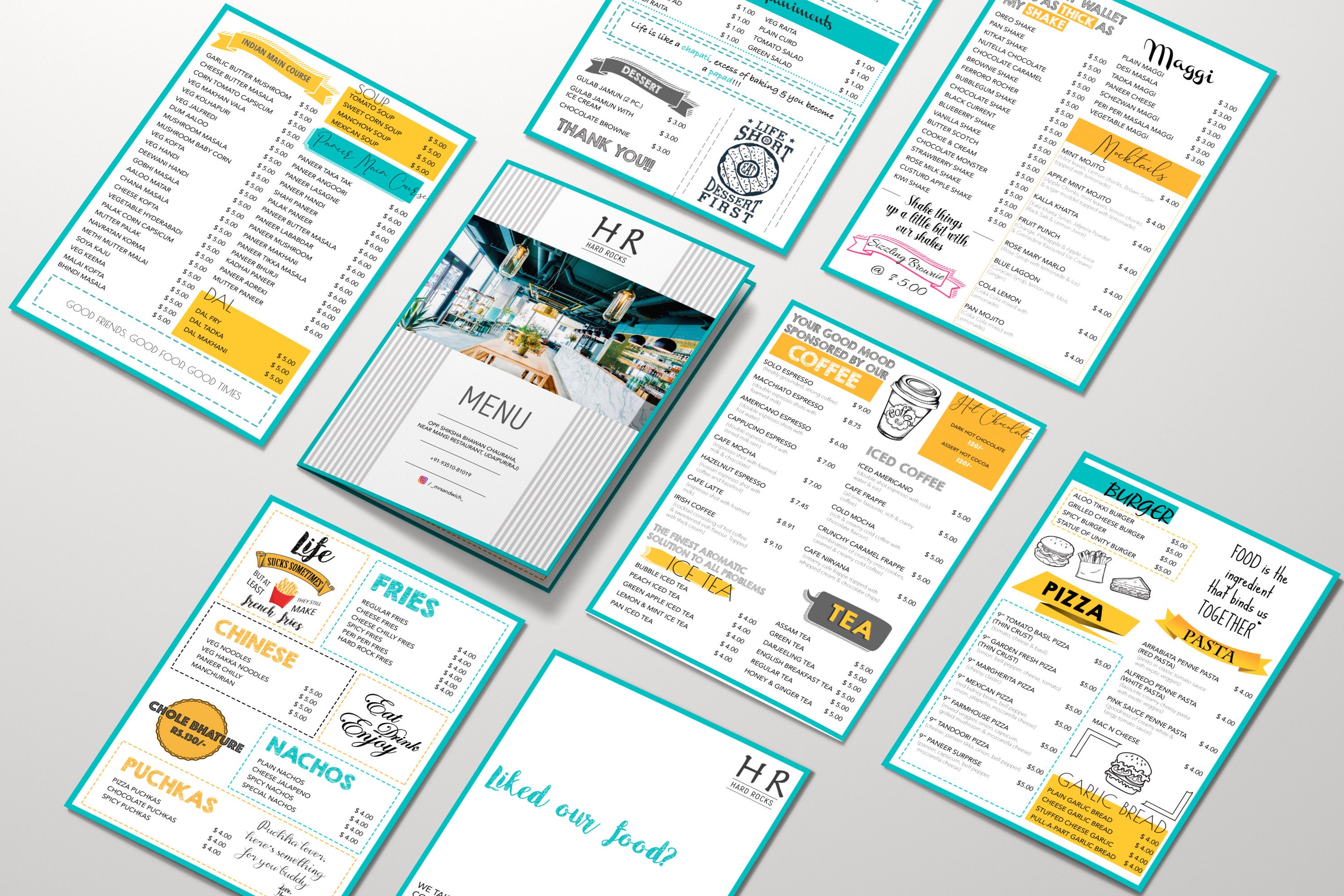 Self-edited Menu Canva Template, Restaurant Food Menu Cards, Coffee ...