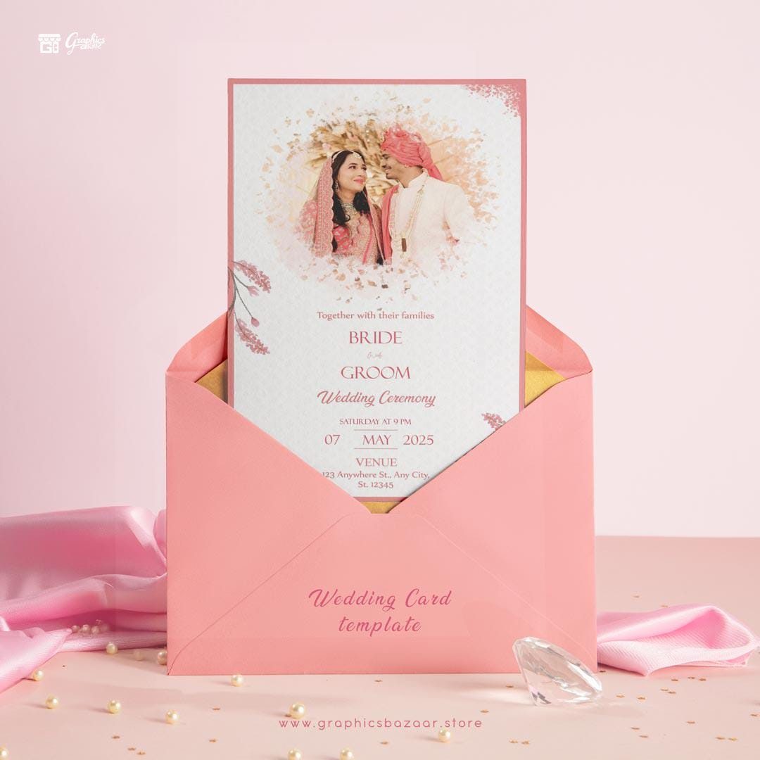 Wedding Reception Ceremony Invitation Card Template | Elegant Reception ...