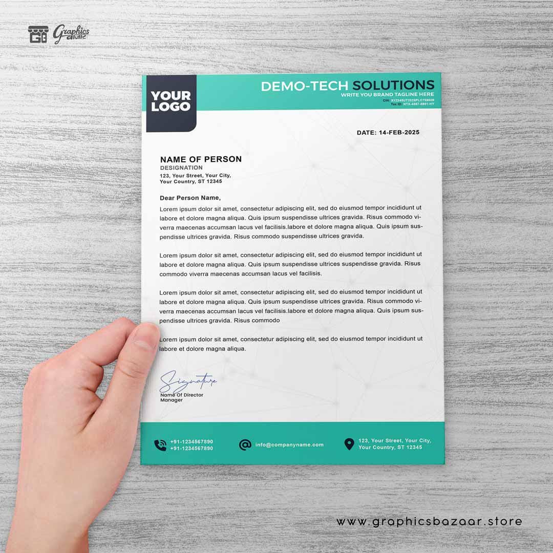 Tech Company Letterhead Template | Modern Design | Canva Instant ...