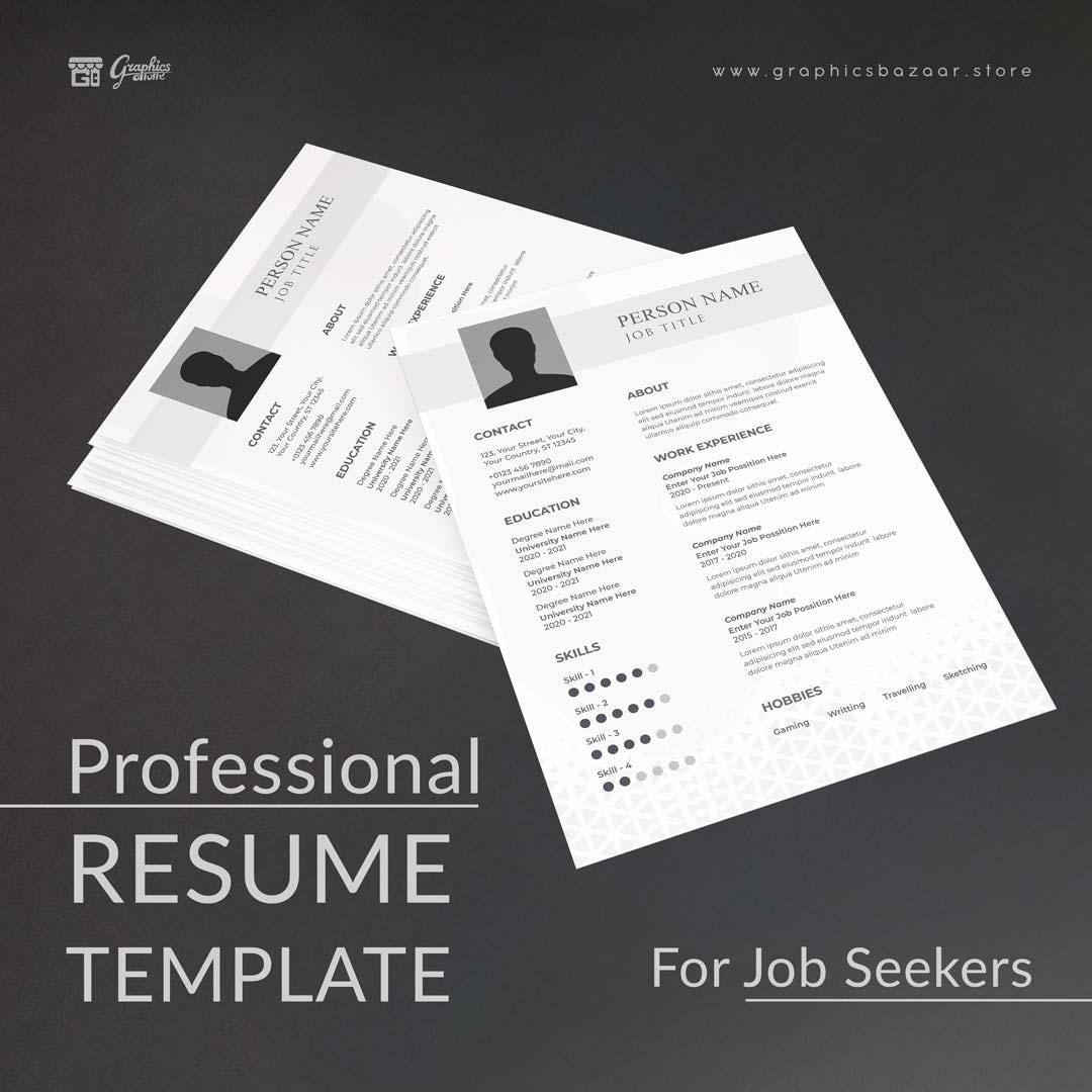 Professional Resume Template for Job Seekers| Editable| DIY ...