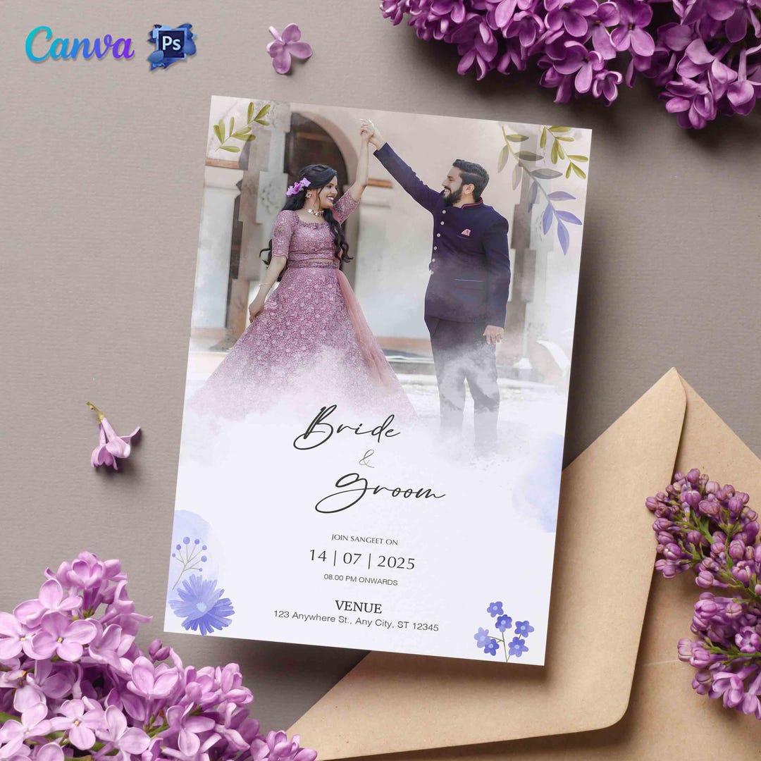 Editable Sangeet Ceremony Card | Unique Design | Printable | DIY ...