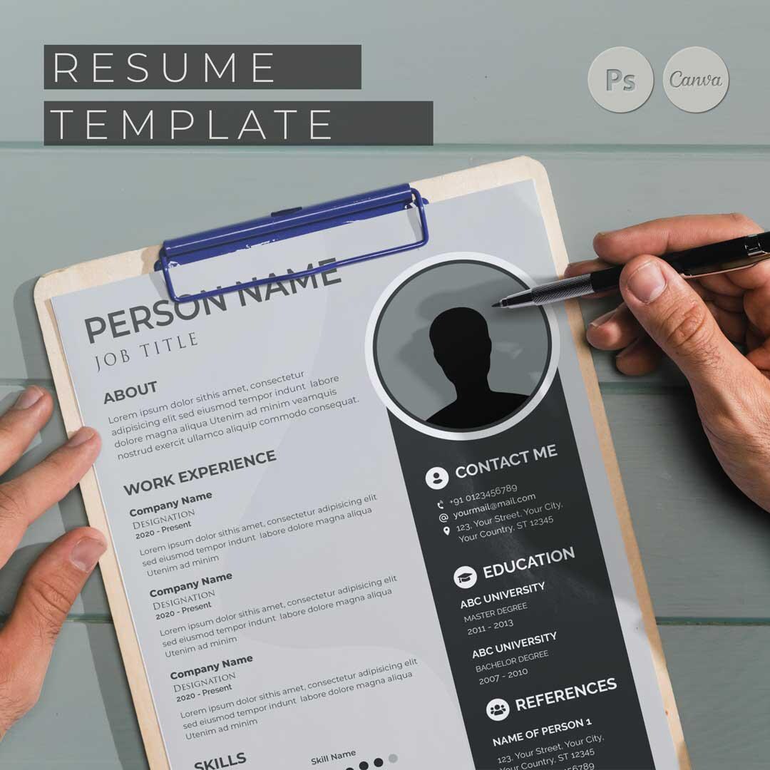 Professional Resume Template | Editable | DIY | Customizable | A4 Size ...