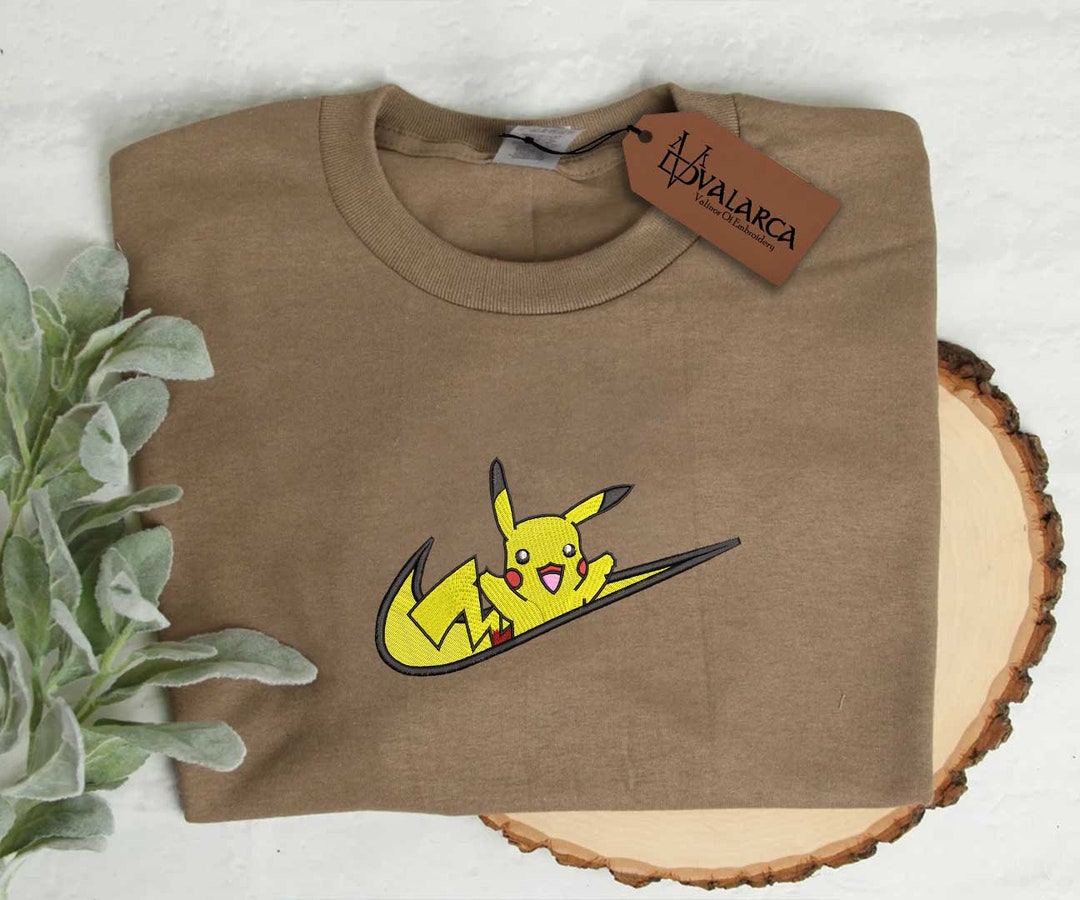 Pikac.hu Anime Embroidered T-shirt Poke.mon Anime Brand - Etsy