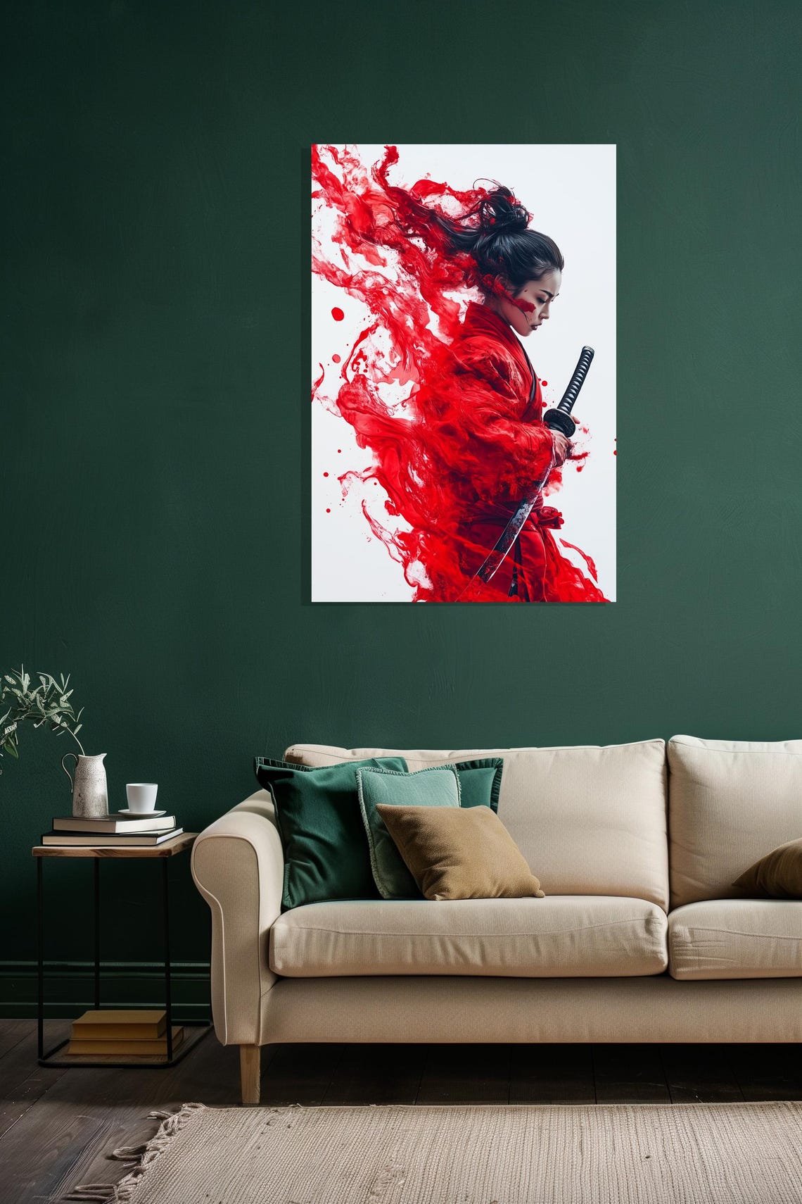 Onna-musha Female Warrior, Japanese Woman Samurai, Canvas Print, Wall ...