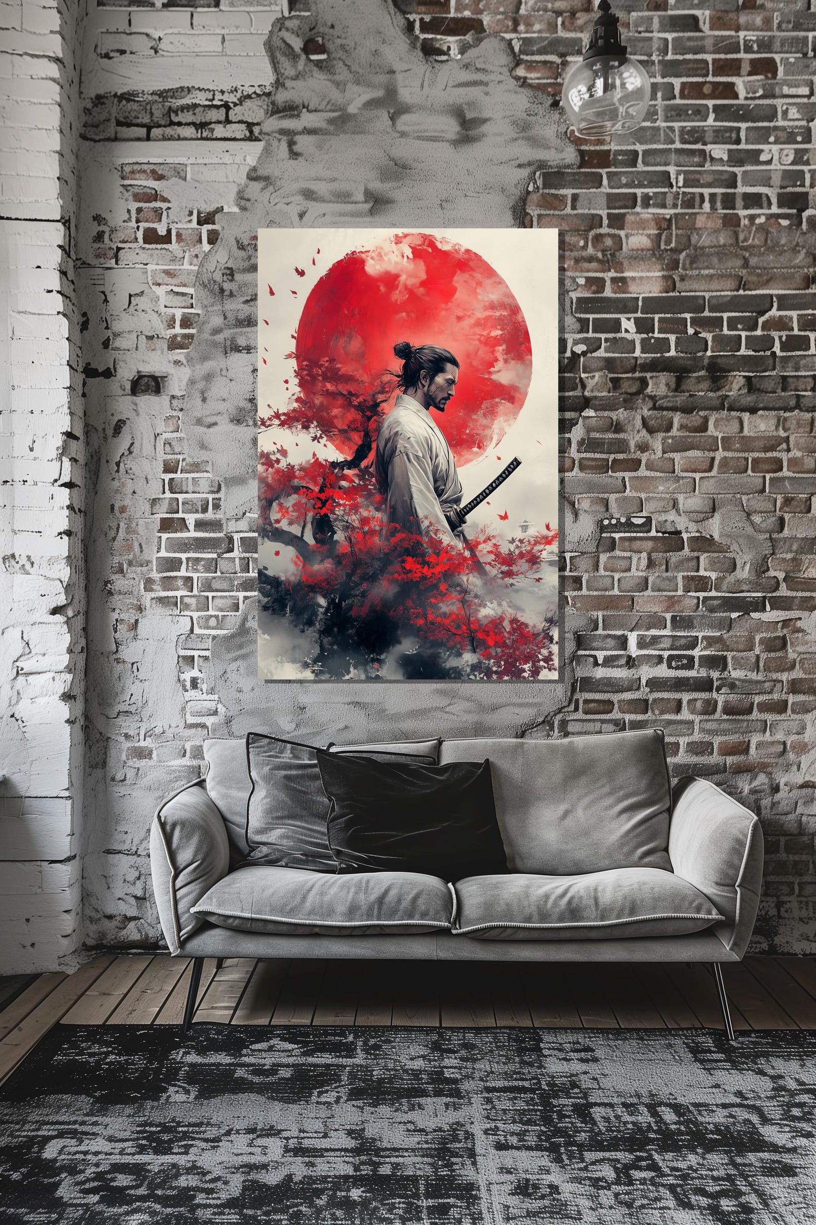 Samurai Male Warrior, Japanese Samurai, Canvas Print, Wall Art ...