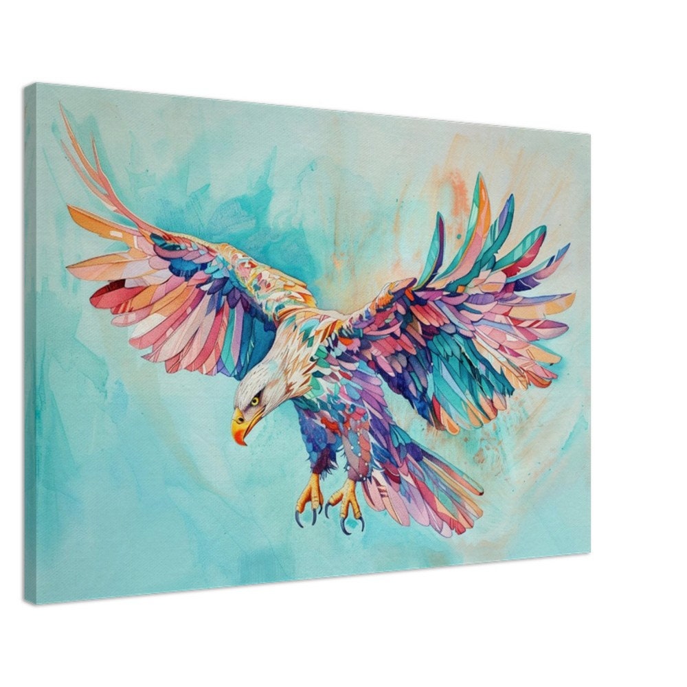 Eagle Wall Decor, Soaring Eagle, Canvas, Poster, Wildlife Art, Wild ...