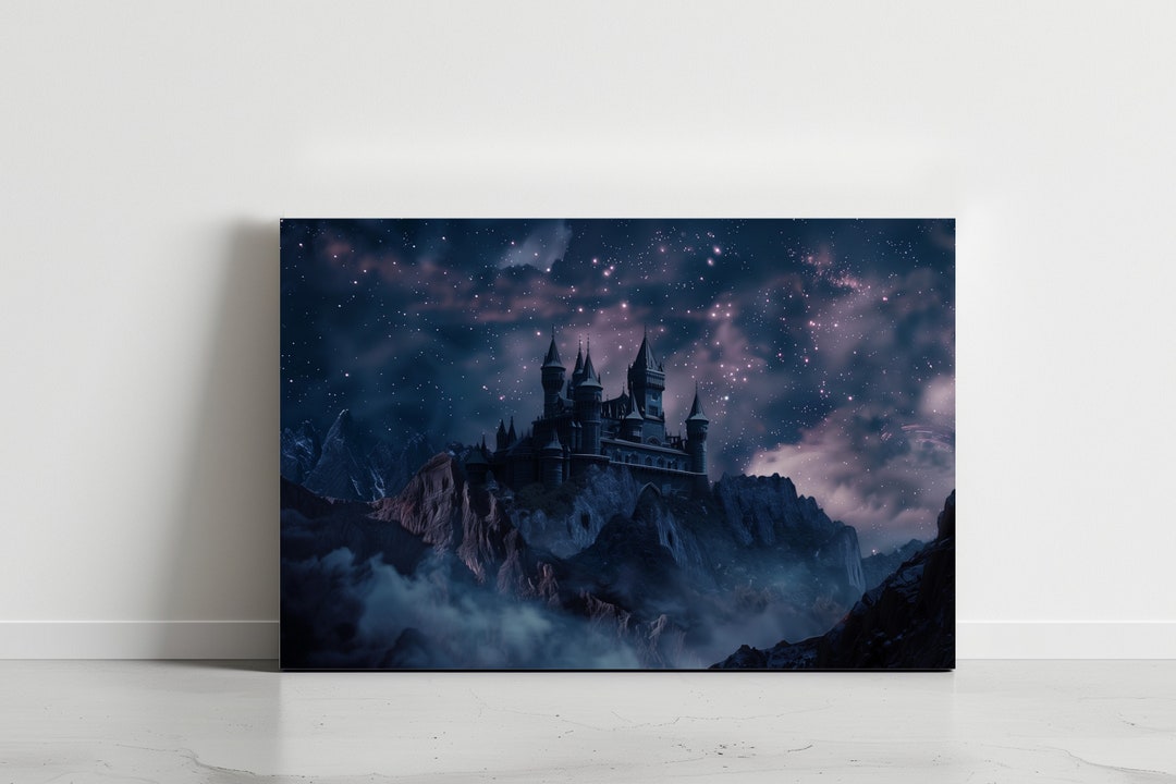 Wizard Castle, Castle Wizarding Inspired Poster, Night Castle, Wizard ...