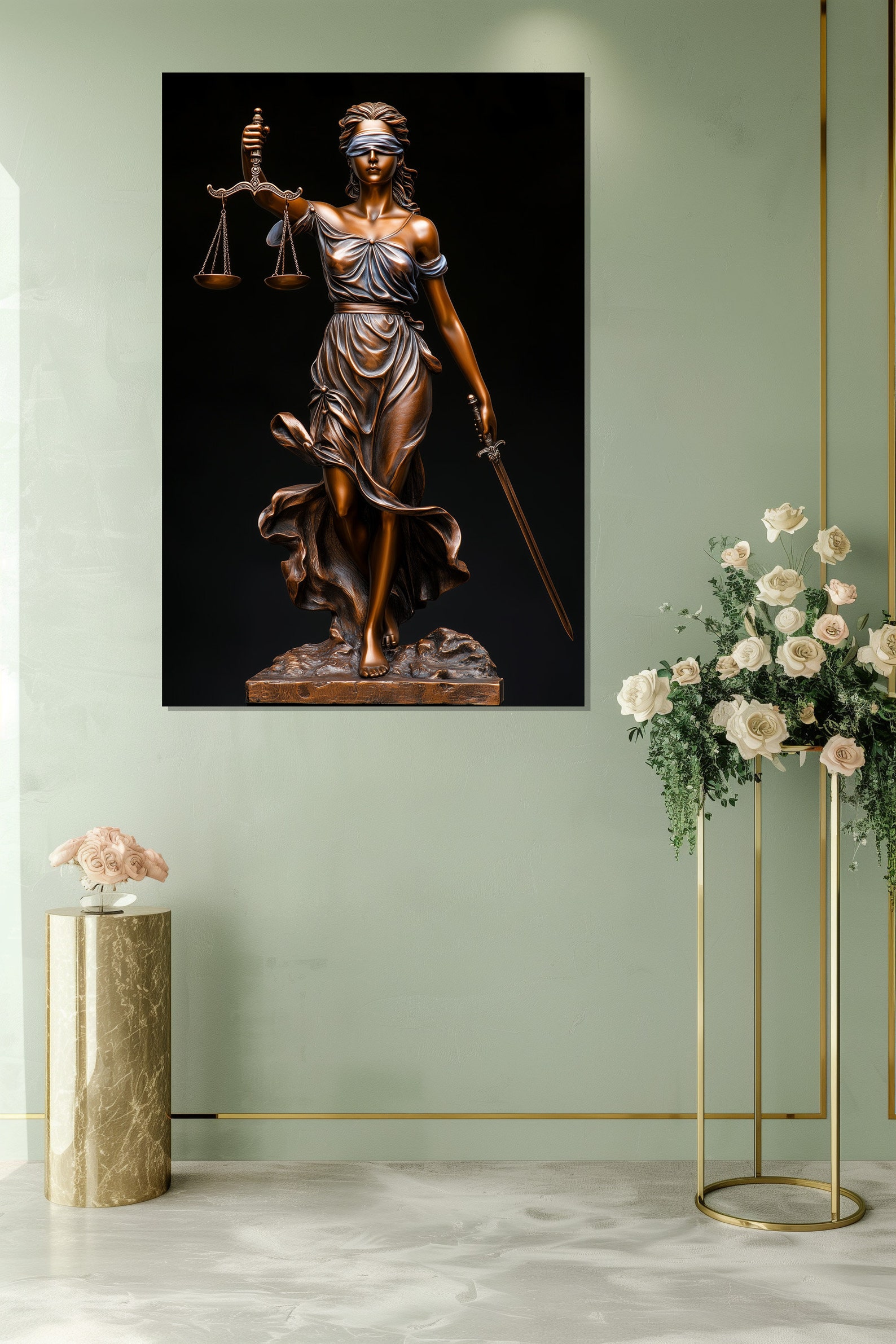 Lady Justice Themis Canvas Print: Law Office Wall Art - Etsy