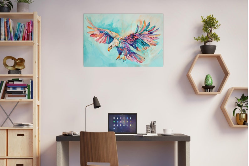 Eagle Wall Decor, Soaring Eagle, Canvas, Poster, Wildlife Art, Wild ...