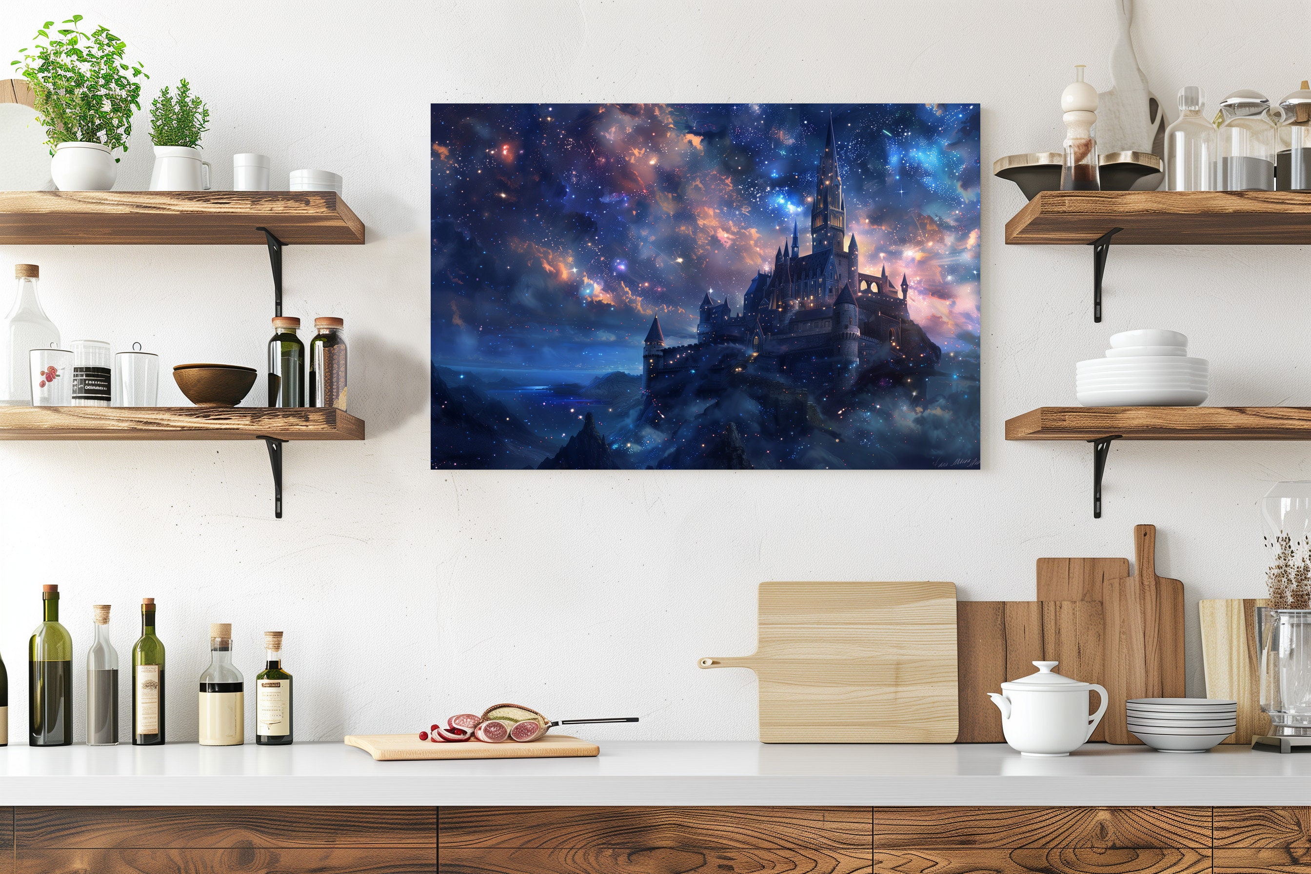 Wizard Castle in Space II, Castle Wizarding Inspired Poster, Wizard ...