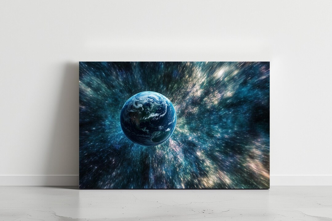 The Earth, Star Sky Milky Way Galaxy, Space, Beautiful Nature, Canvas ...