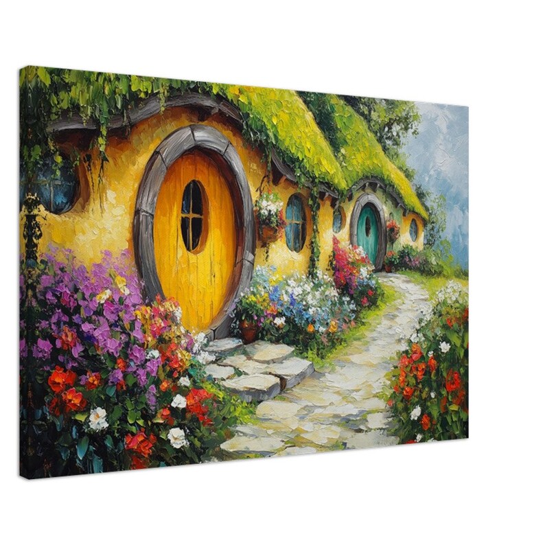Hobbit Hole, Hobbit House, Lord of the Rings Inspired Poster, Fantasy ...