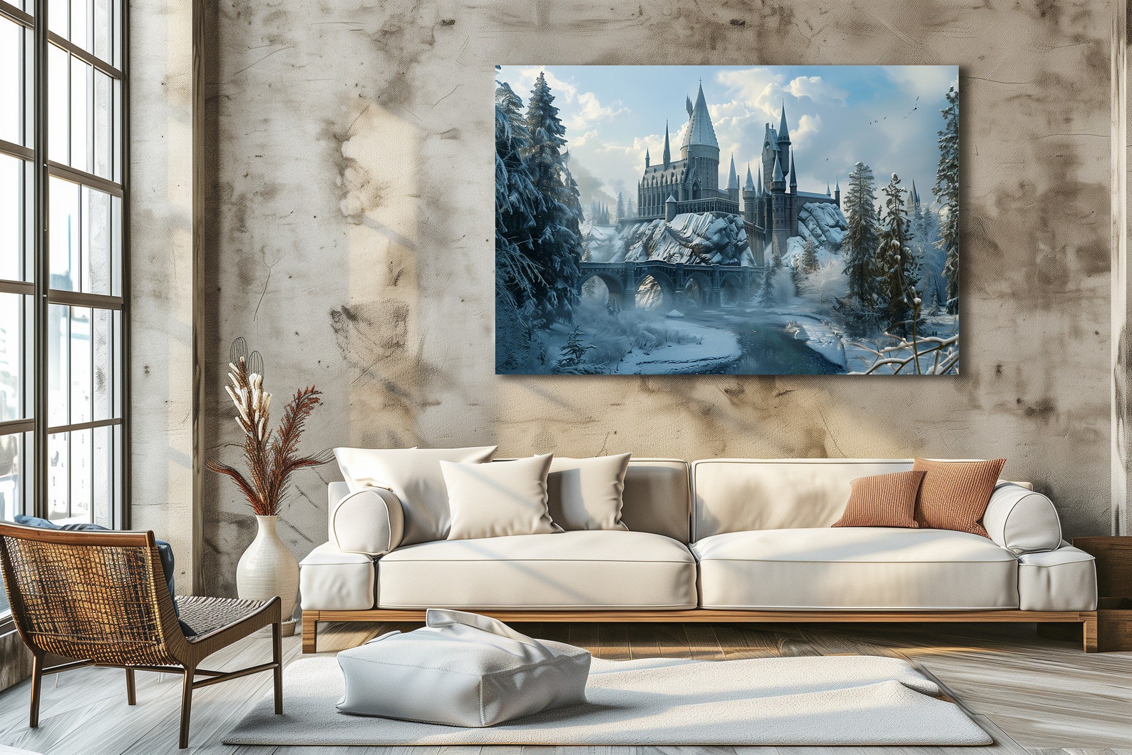 Wizard Castle, Castle Wizarding Inspired Poster, Snow Castle, Wizard ...