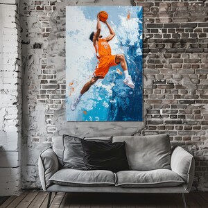 Basketball Player Abstract Wall Art, Sport, Basketball, Abstract Print ...