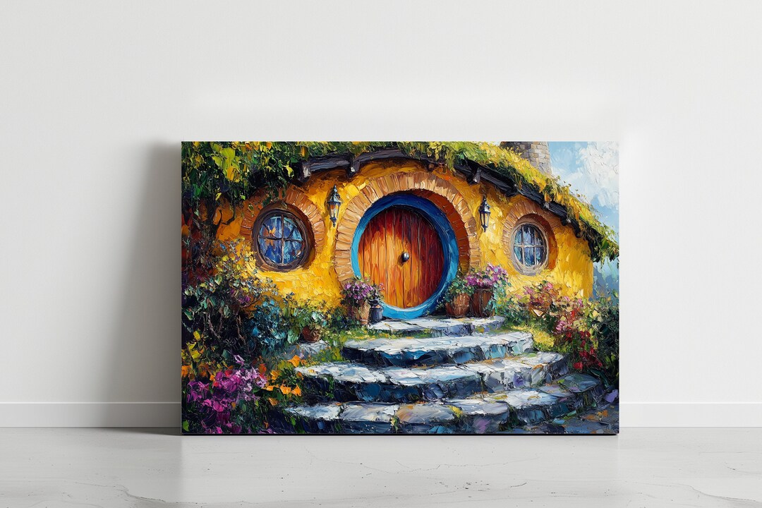 Hobbit Hole Canvas Wall Art, Lord of the Rings Inspired Poster - Etsy