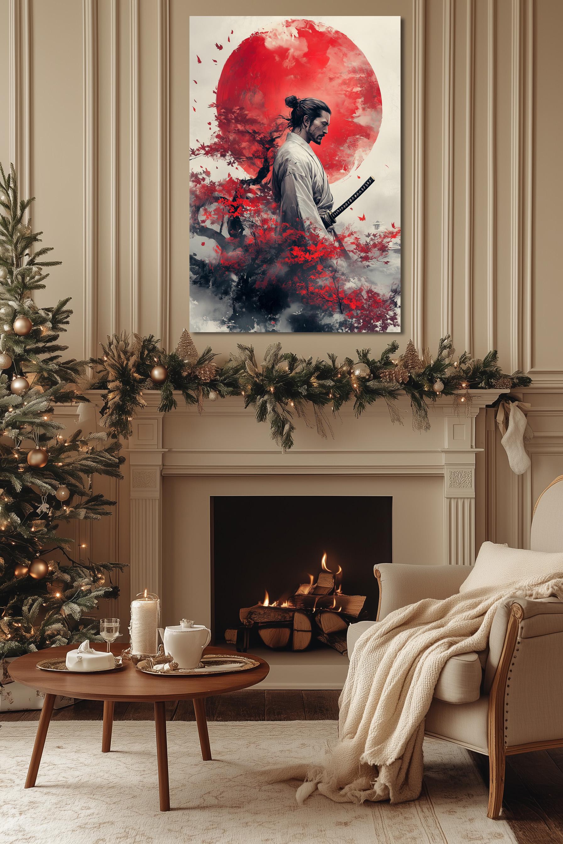 Samurai Male Warrior, Japanese Samurai, Canvas Print, Wall Art ...