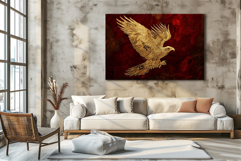 Eagle Wall Decor, Soaring Eagle, Canvas, Poster, Wildlife Art, Wild ...