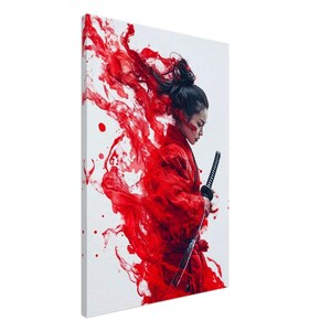 Onna-musha Female Warrior, Japanese Woman Samurai, Canvas Print, Wall ...