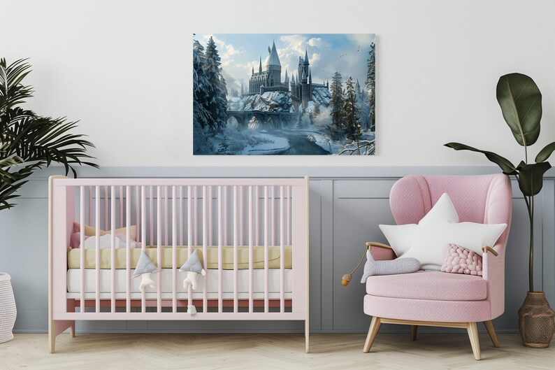 Wizard Castle, Castle Wizarding Inspired Poster, Snow Castle, Wizard ...