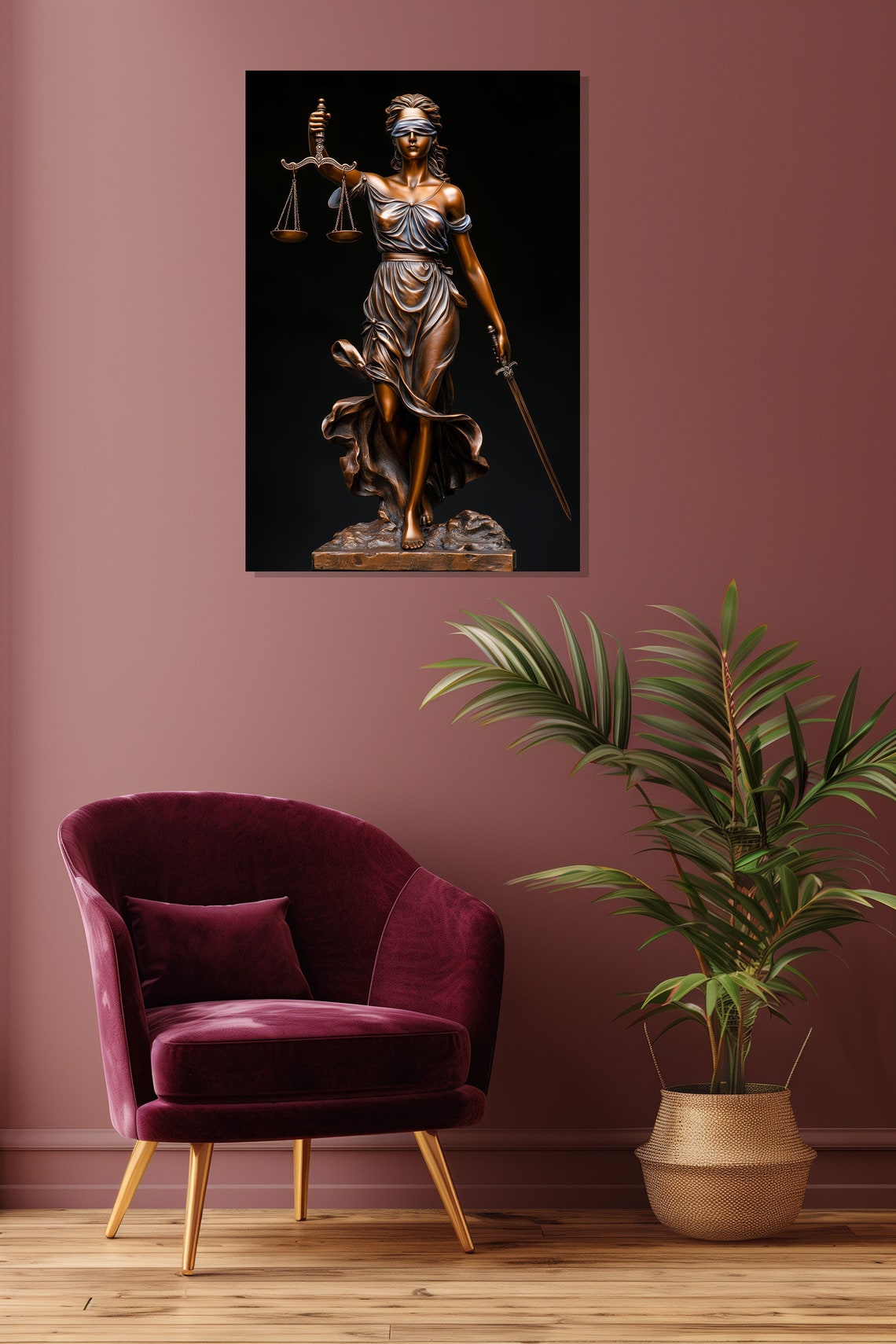 Lady Justice Themis Canvas Print: Law Office Wall Art - Etsy