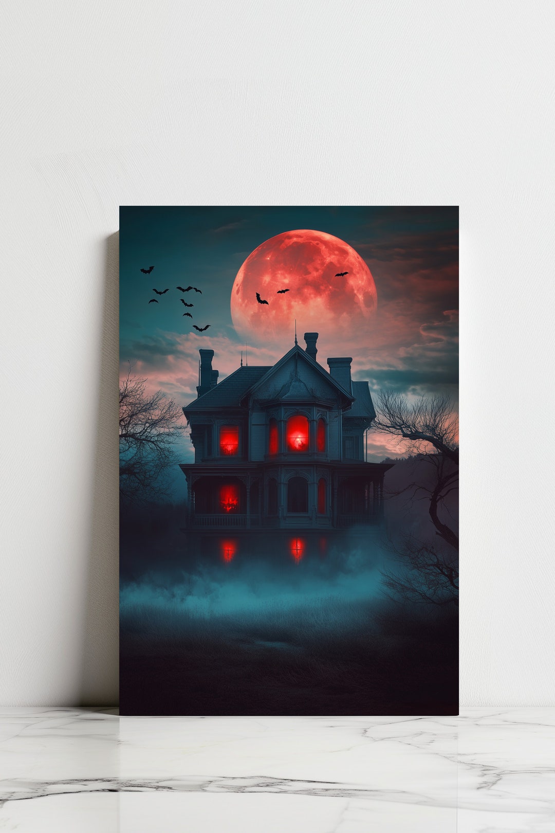 Gothic Victorian Haunted House, Gothic Vintage Poster, Art Poster Print ...