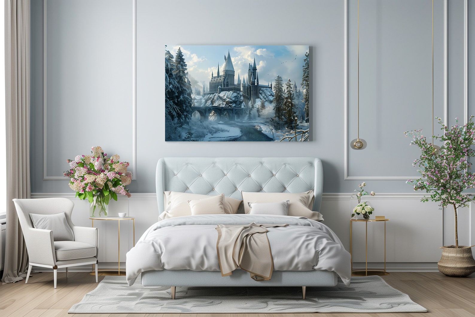 Wizard Castle, Castle Wizarding Inspired Poster, Snow Castle, Wizard ...