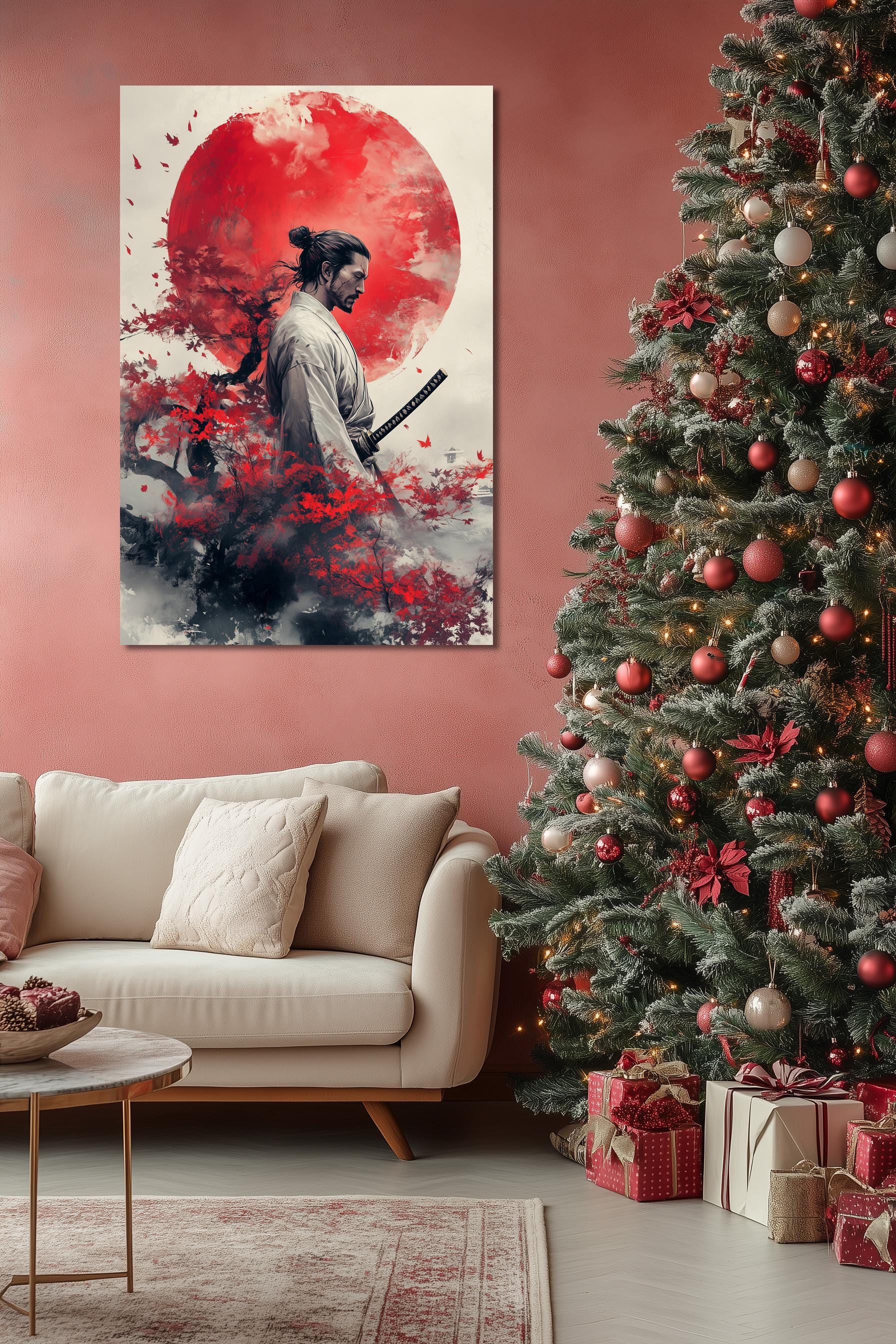 Samurai Male Warrior, Japanese Samurai, Canvas Print, Wall Art ...