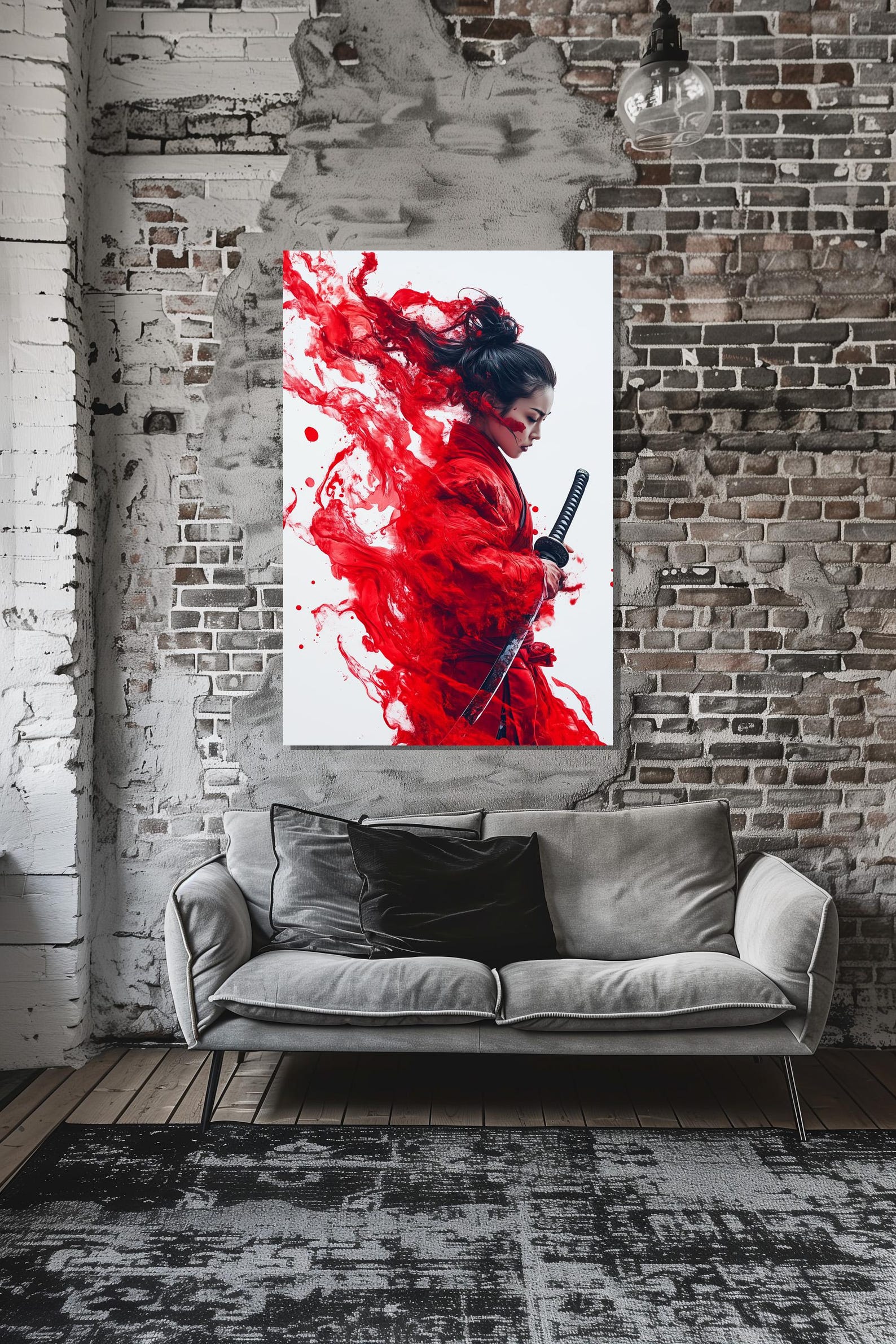 Onna-musha Female Warrior, Japanese Woman Samurai, Canvas Print, Wall ...