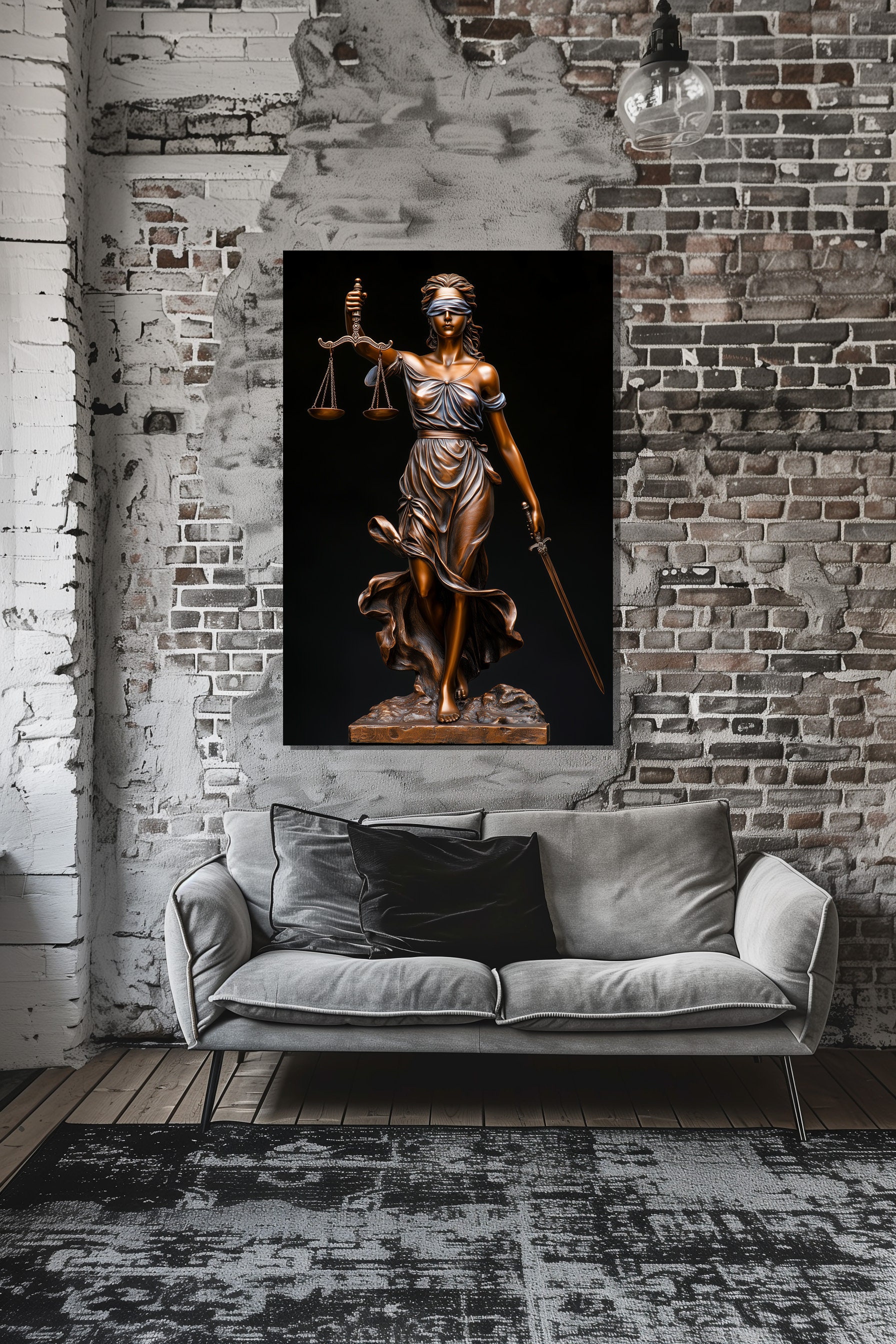 Lady Justice Themis Canvas Print: Law Office Wall Art - Etsy