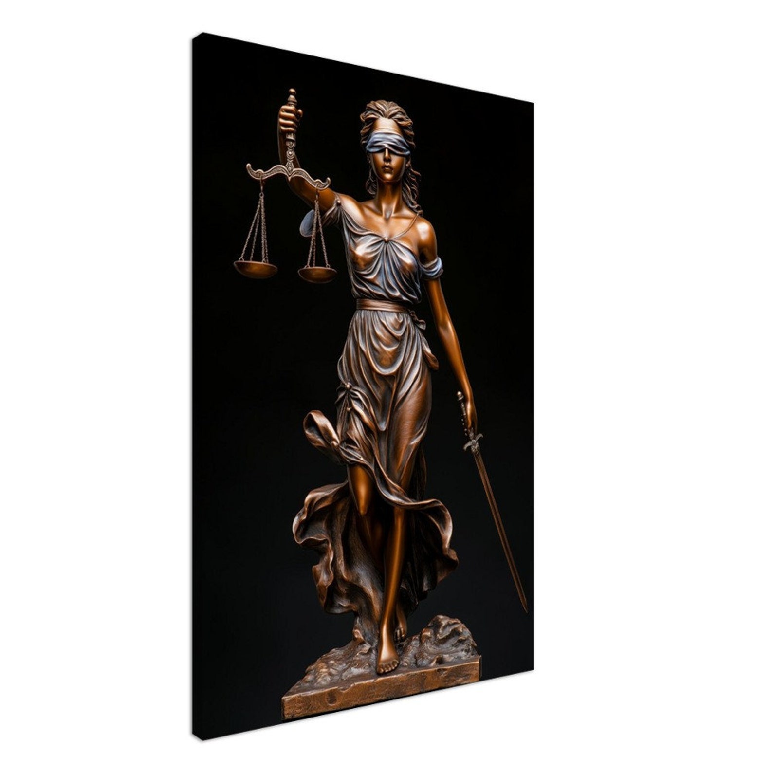 Lady Justice Themis Canvas Print: Law Office Wall Art - Etsy