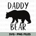 Daddy Bear SVG, Cricut Cut Files, Fathers Day, Dad SVG, Bear Svg ...