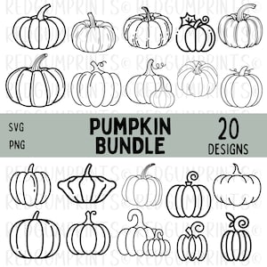 Pumpkin SVG Bundle, Tall Pumpkin SVG, Halloween, Thanksgiving, Fall Svg ...