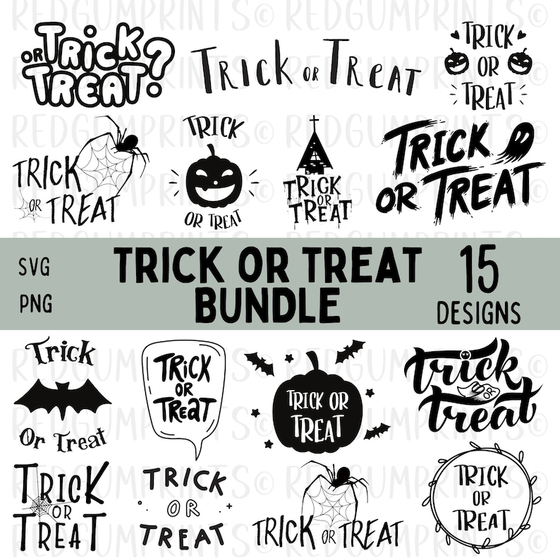 Trick or Treat SVG Bundle, Trick SVG, Treat SVG, Halloween Svg ...